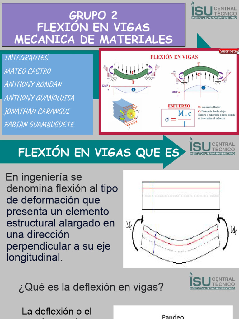 Grupo 2 Flexión en vigas | PDF | Doblar | Viga (Estructura)