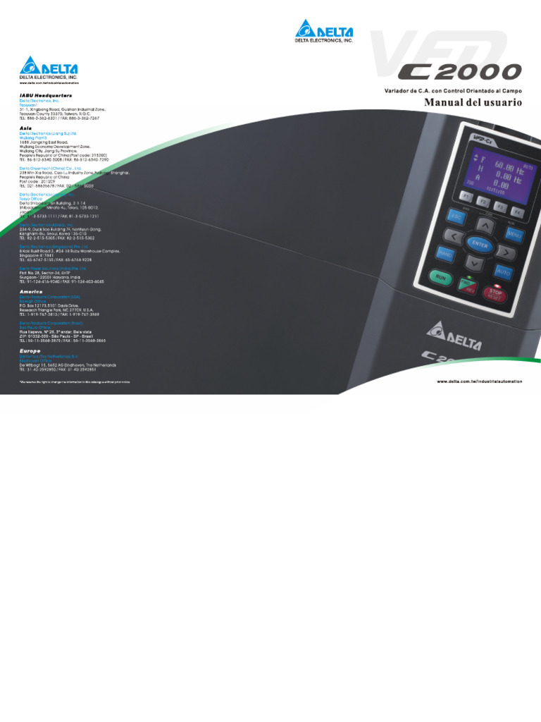 Parámetros Delta c200 | PDF | Ingenieria Eléctrica | Electricidad