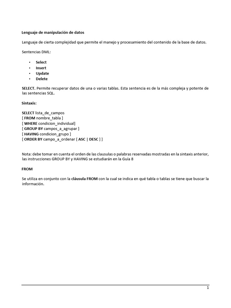 Teorico SQL | PDF | SQL | Programación de computadoras