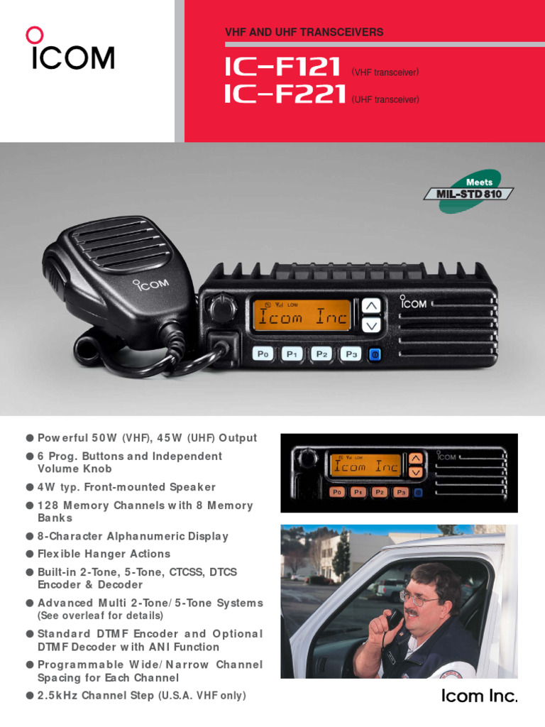 IC-F121 - F221 Icom CB | PDF | Very High Frequency | Microphone