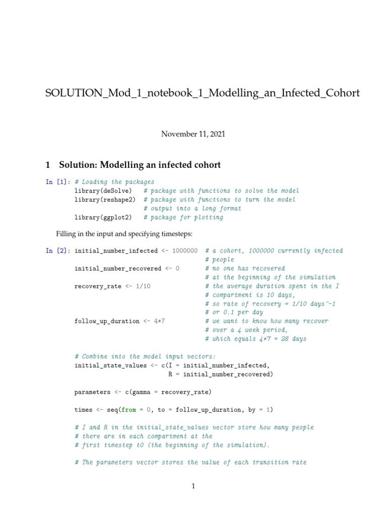 3 Solution Modelling an infected cohort | Download Free PDF | Computer Engineering | Applied ...