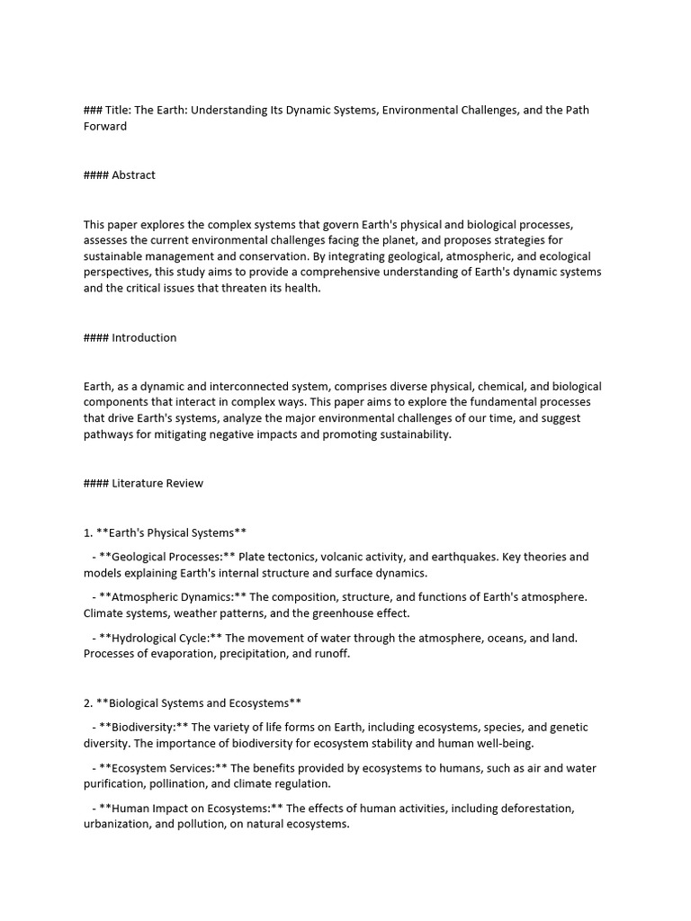 earth | PDF | Earth Sciences | Conservation Biology