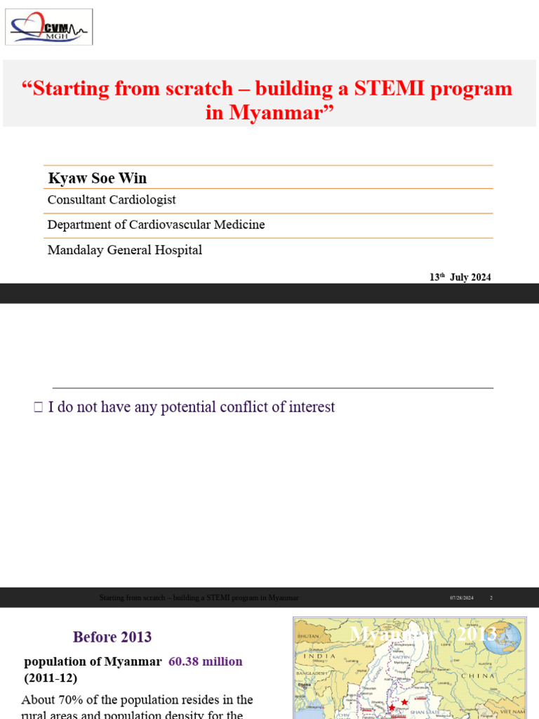 Starting From Scratch - Building A STEMI Program in Myanmar (Kyaw Soe ...