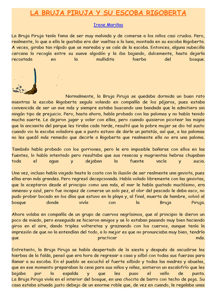 La Bruja Piruja y Su Escoba Rigoberta | PDF | Novela negra, policíaca y ...