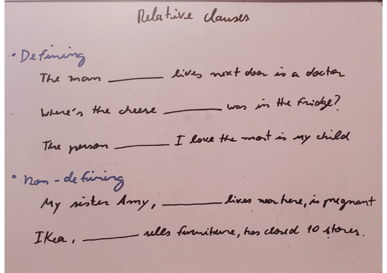 Unit 12 Relative Clauses Explanation | PDF