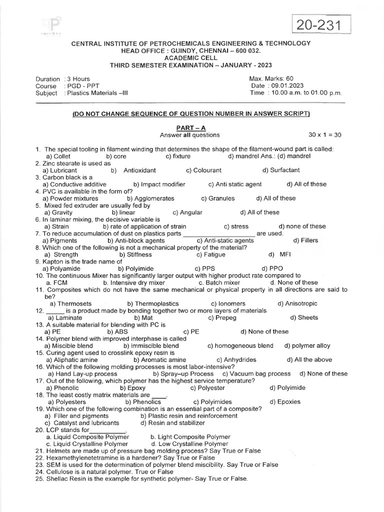 PGD-PPT III Semester January 2023 | PDF