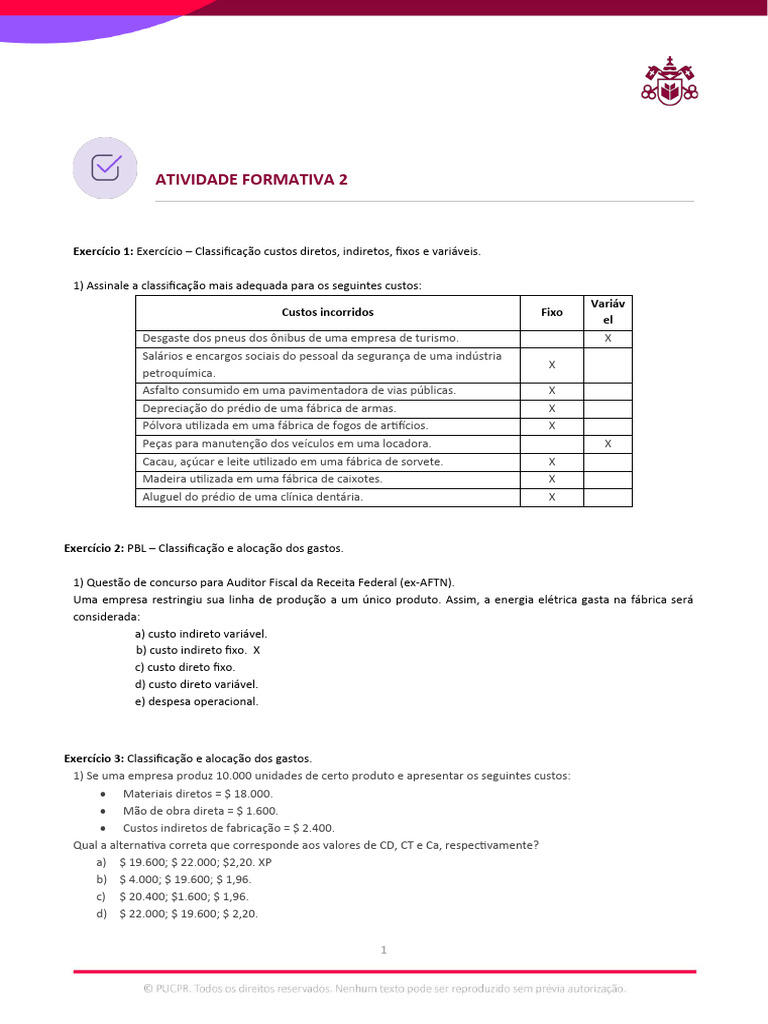 Atividade Formativa 2 | PDF | Despesa | Contabilidade financeira