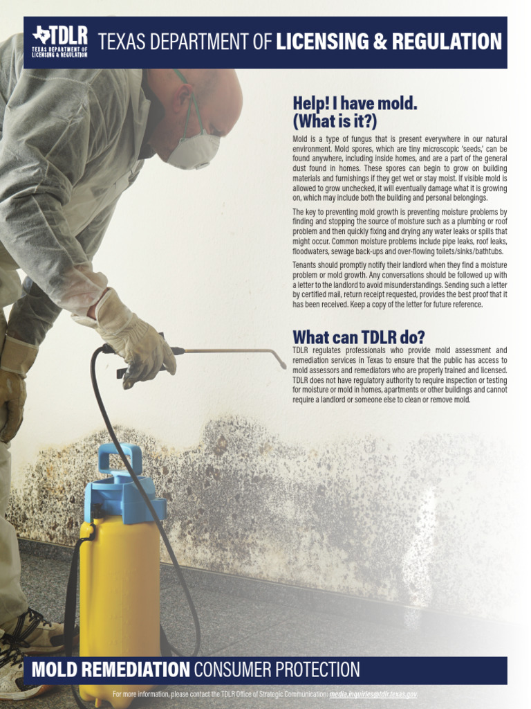 Texas Mold Remediation Guidelines | PDF | Mold | Landlord
