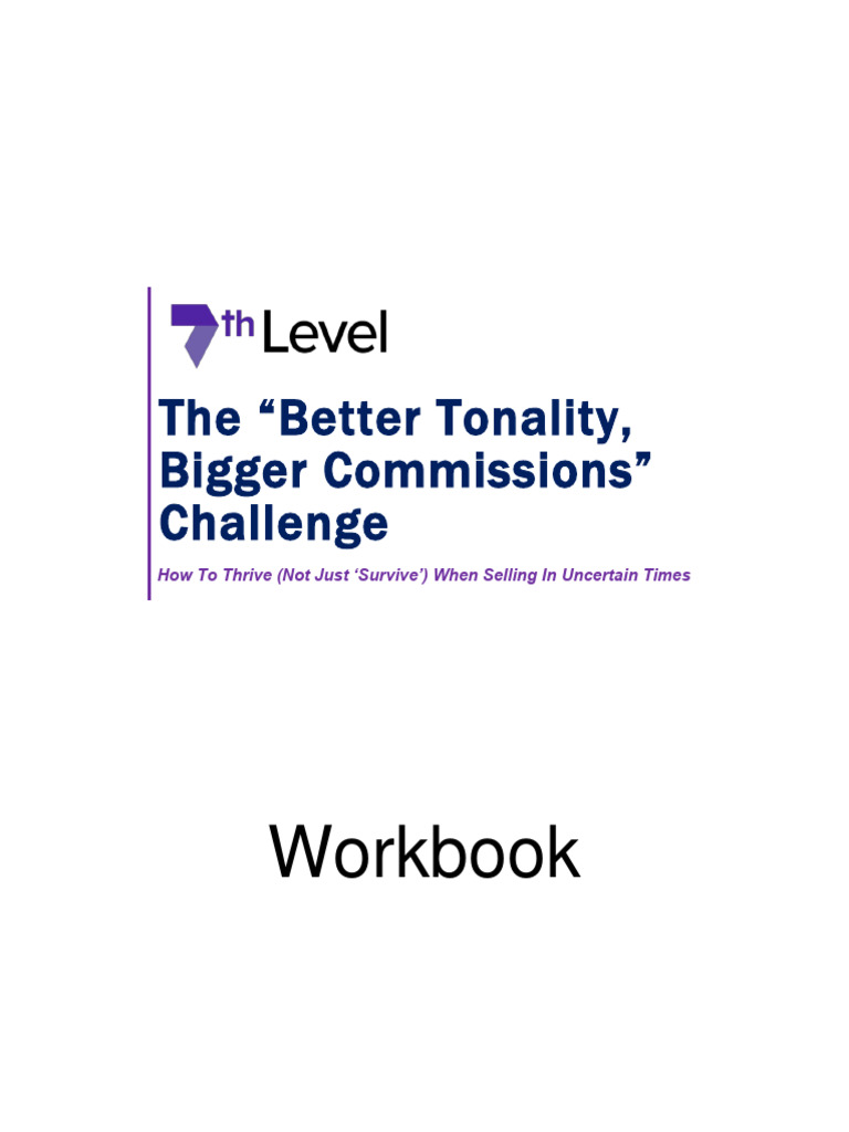 BTBC Challenge Workbook | PDF | Sales
