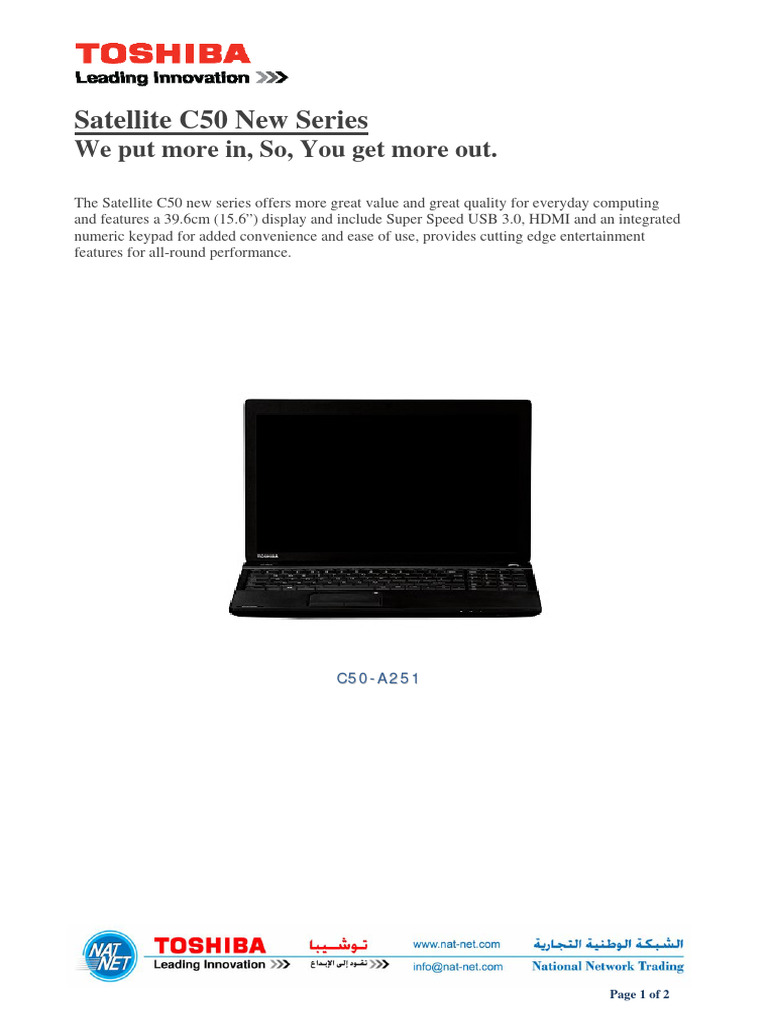 C50-A251 Datasheet | PDF | Computer Keyboard | Usb