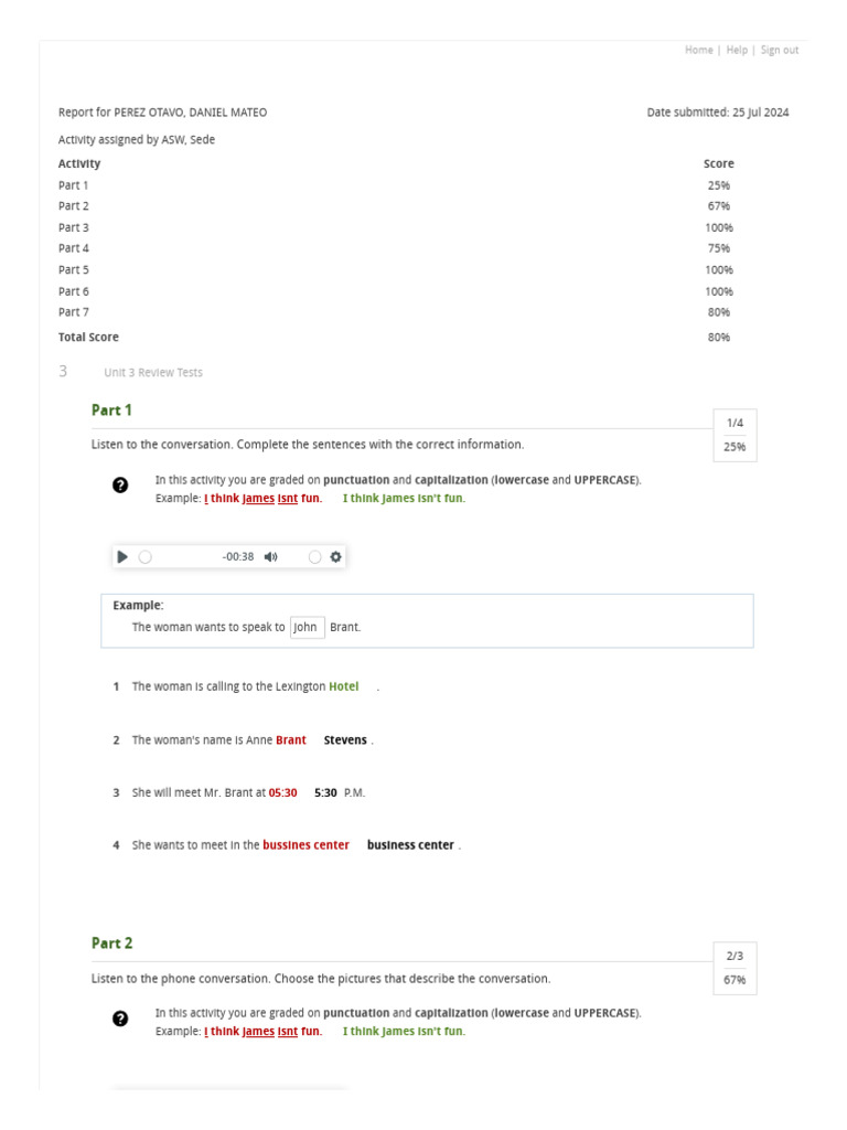 Unit 3 General Test - Mode - Report - Unit 3 - Unit 3 Review Tests - TT ...