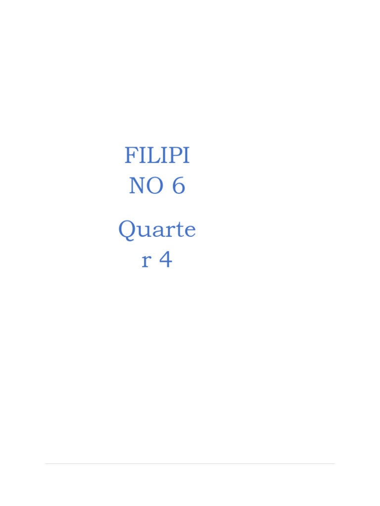 Filipino6 Q4 Pagtatanong Tungkol Sa Impormasyong Inilahad | PDF
