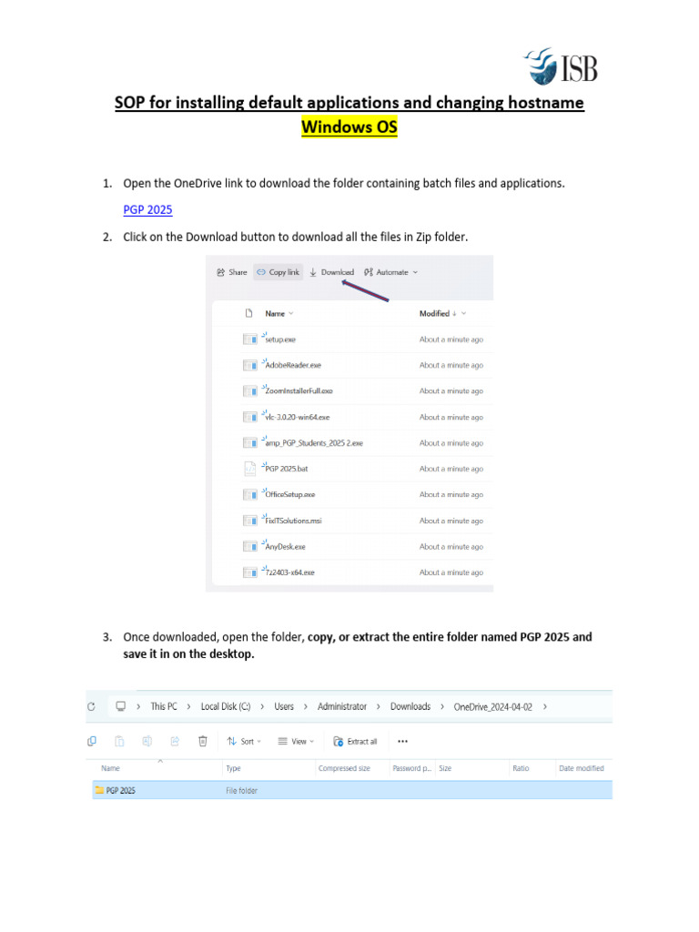 Windows-SOP For Installing Default Applications and Changing Hostname ...