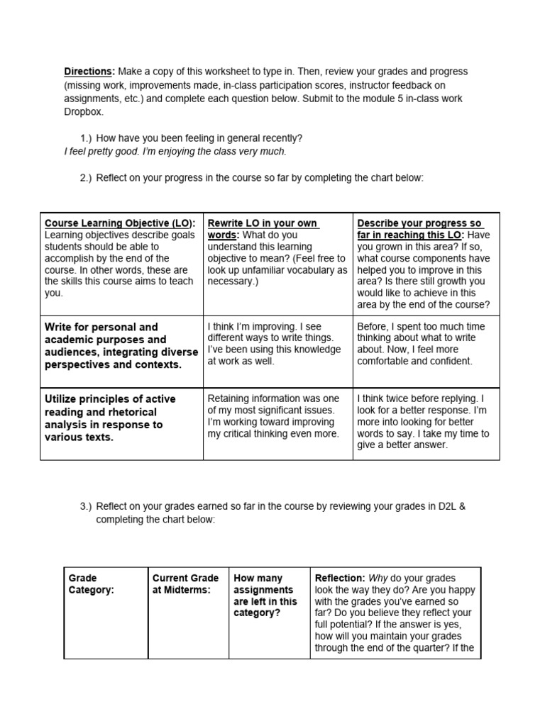 ENG 101 Midterm Reflection | PDF | Learning | Cognitive Science