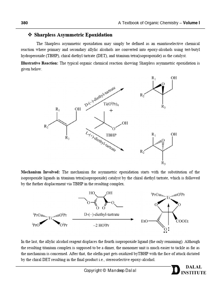 ATOOCV1 11 8 Sharpless Asymmetric Epoxidation | PDF | Chemical ...
