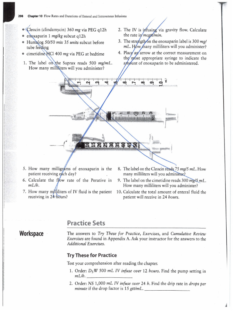 IV Flow Rate (Math Practice) | PDF