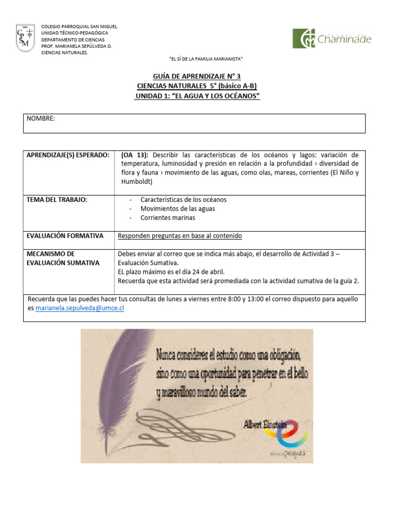 Características y Movimientos del Agua | PDF | Marea | Océanos