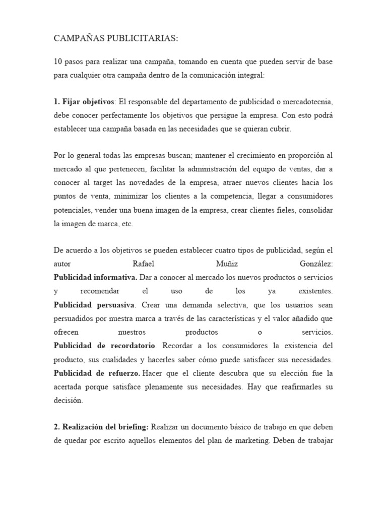 Campañas Publicitarias - Trabajo en Grupo | PDF | Publicidad | Marketing