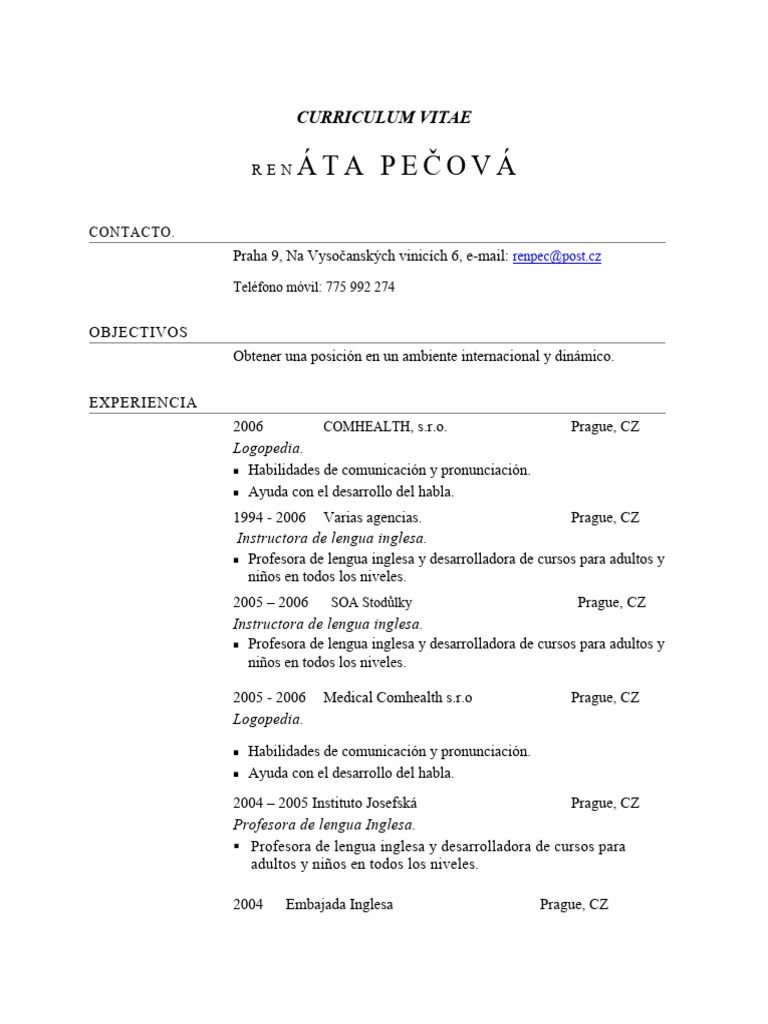 Renata CV Eng | PDF