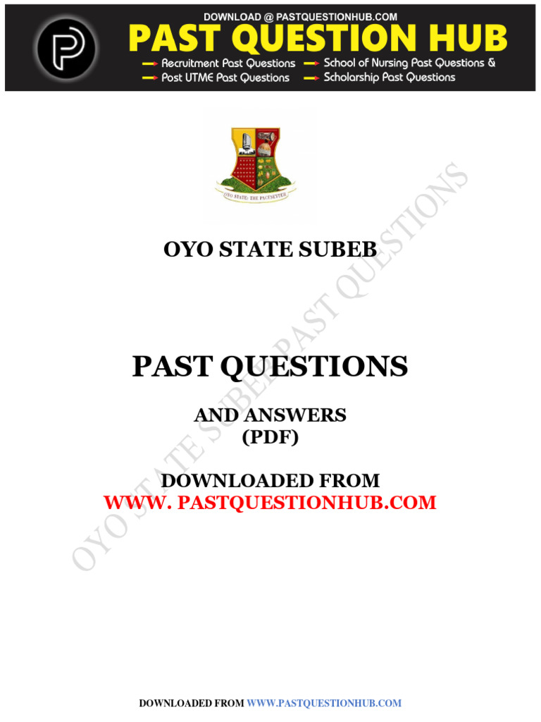 Oyo State SUBEB Past Questions & Answers | PDF | Level Of Measurement ...