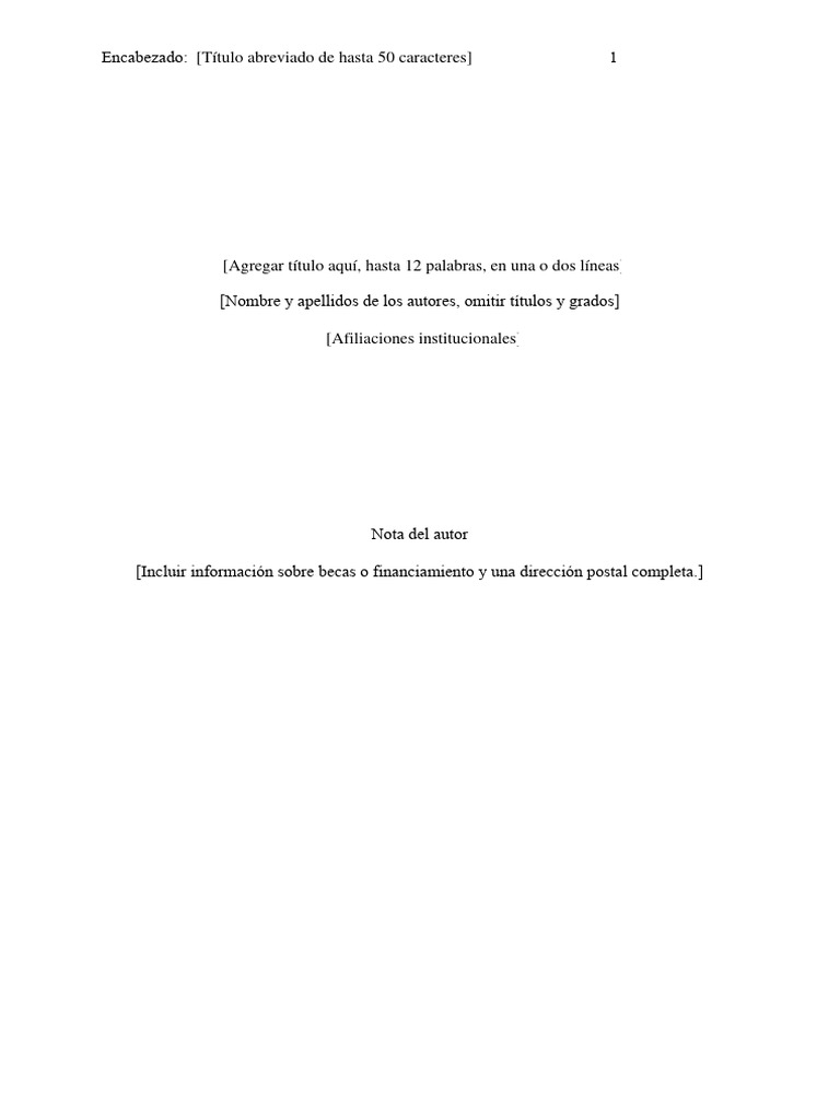 EJEMPLO DE ESCRITURA DE APA | PDF