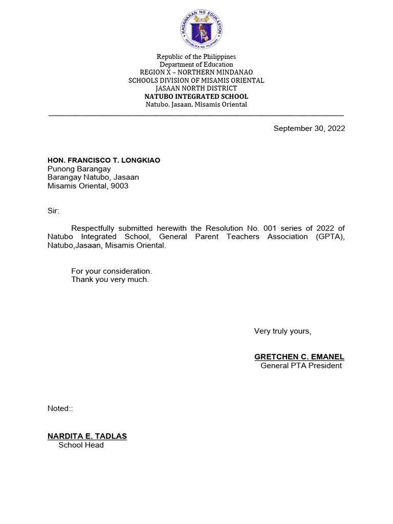 Resolution For GPTA Request For BFAT | PDF | Wellness