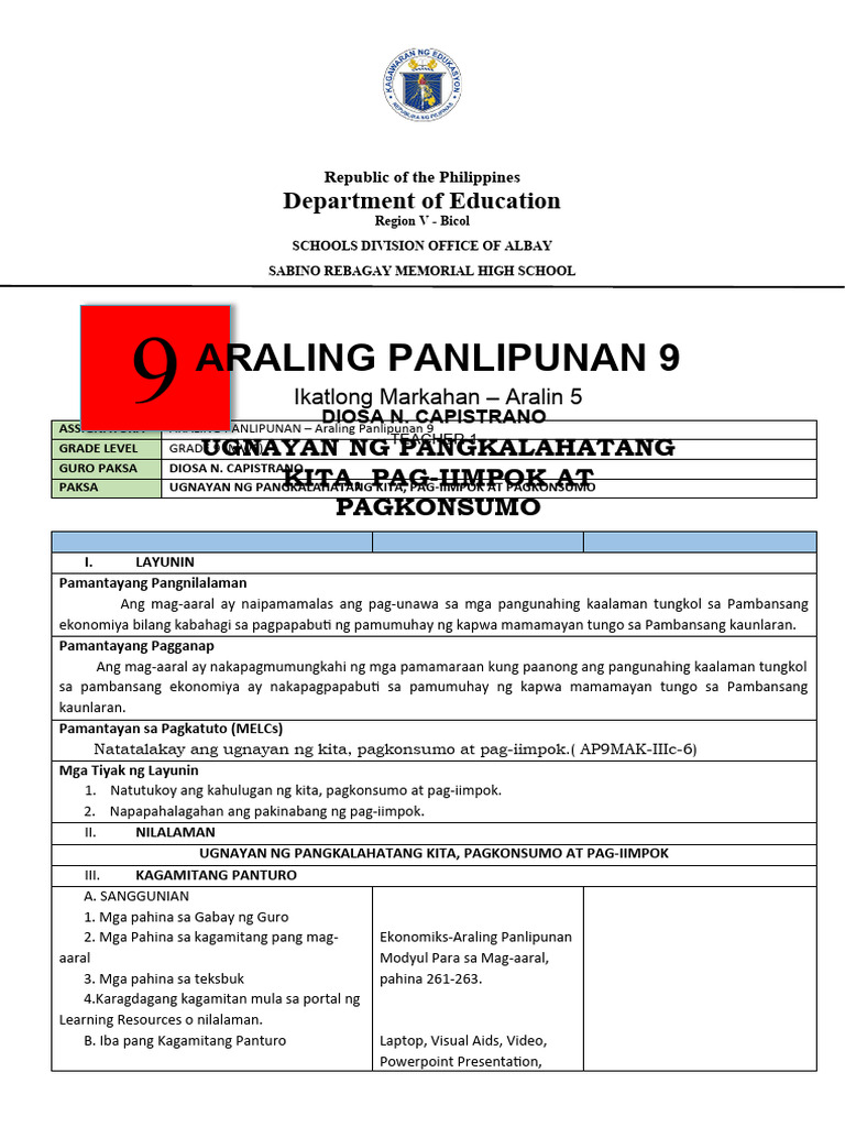 DLP Ap9 Cot 1 Kita | PDF