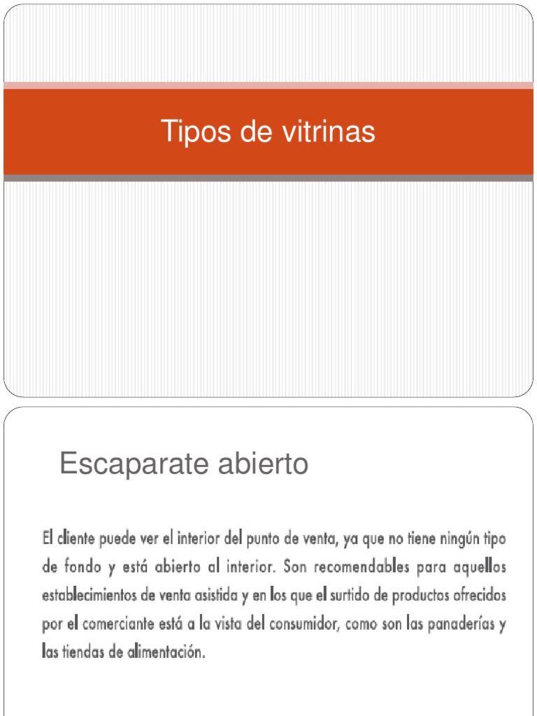 Tipos de Escaparates | PDF
