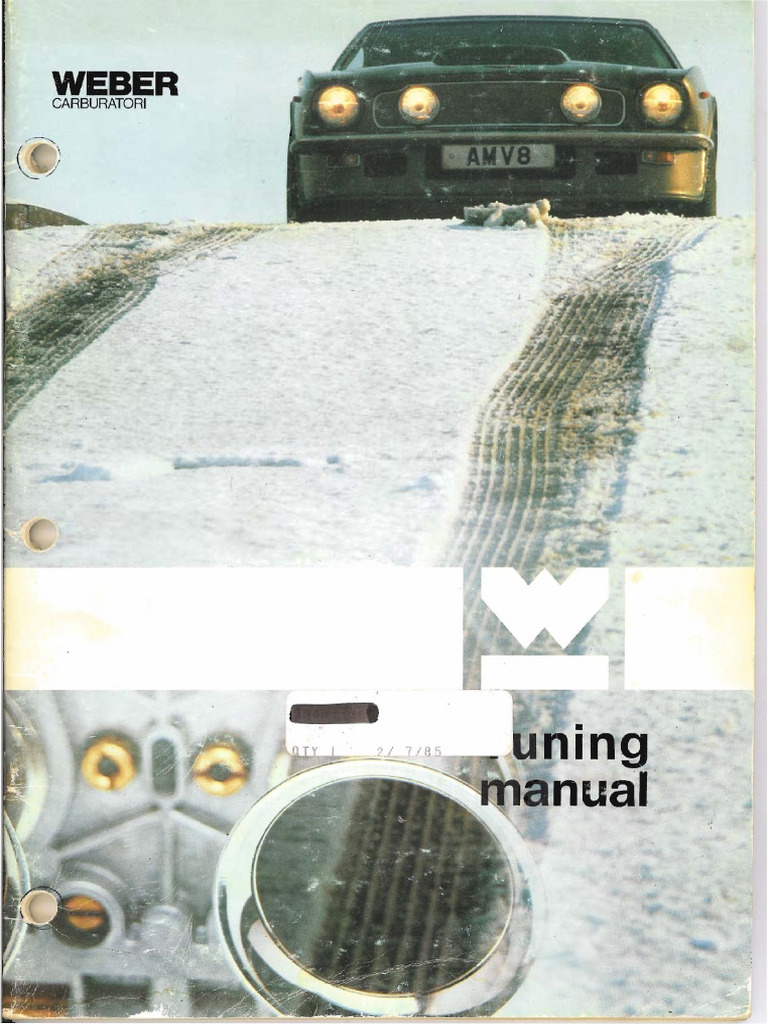 FLL Weber Tuning Manual | PDF | Carburetor | Throttle