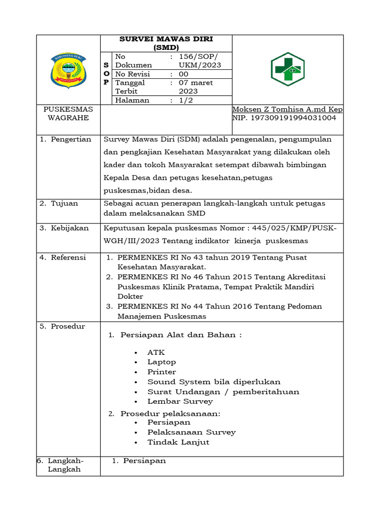 SOP SMD | PDF | Karier & Perkembangan