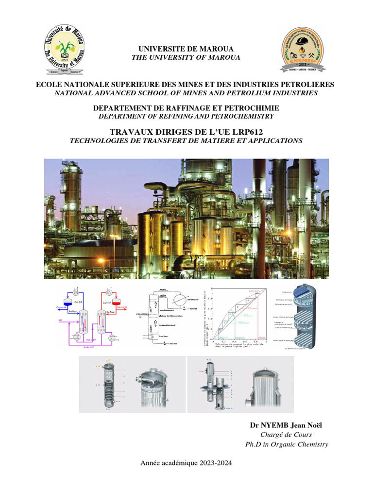 TD Transfert de Matière | PDF | Distillation | Ammonia