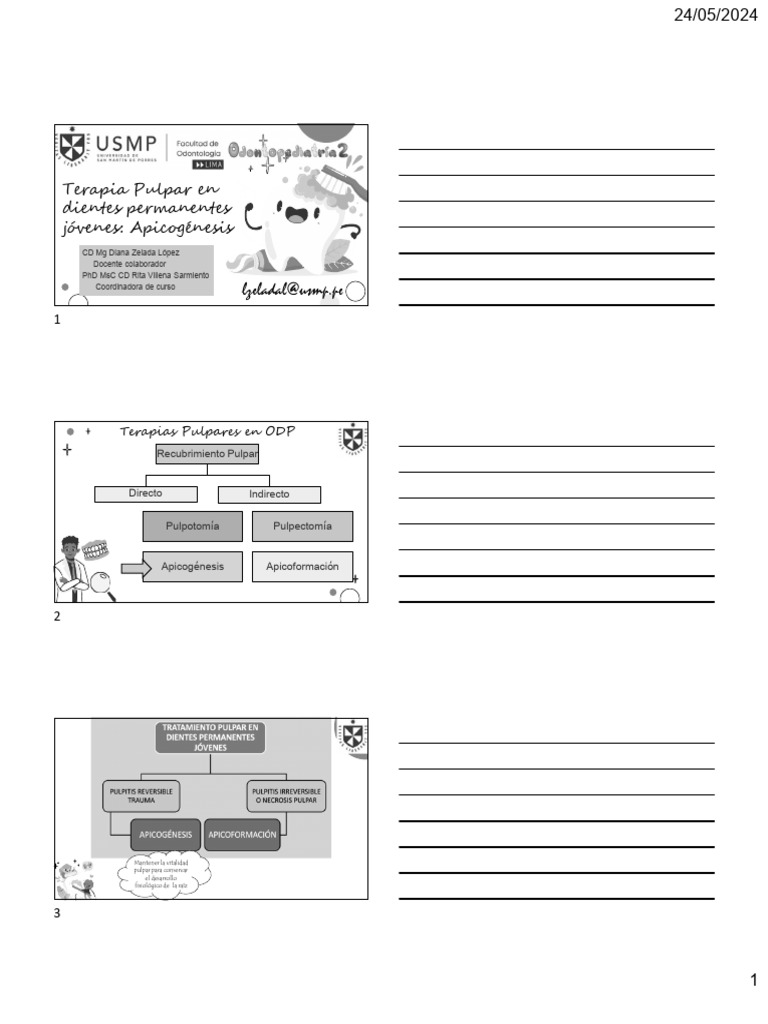 Diapositivas Teoría 13. Apicogénesis | PDF | Especialidades Medicas ...