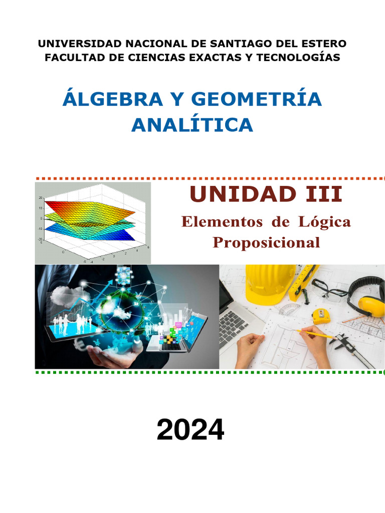 UNIDAD 3 - Elementos de Lógica Proposicional Álgebra y Geometría ...