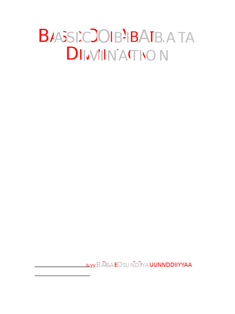 Basic Obi Abata Divination Guide | PDF | Divination