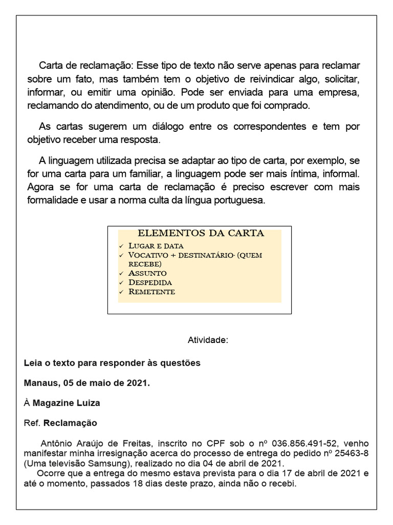 PRA - 6º Ano - Atividade 3 | PDF | Carreira e Crescimento