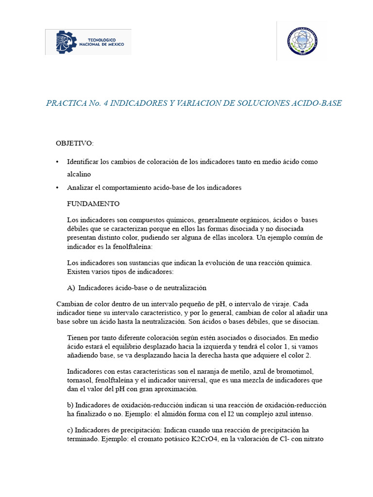 Práctica Lab | PDF | Valoración | Química