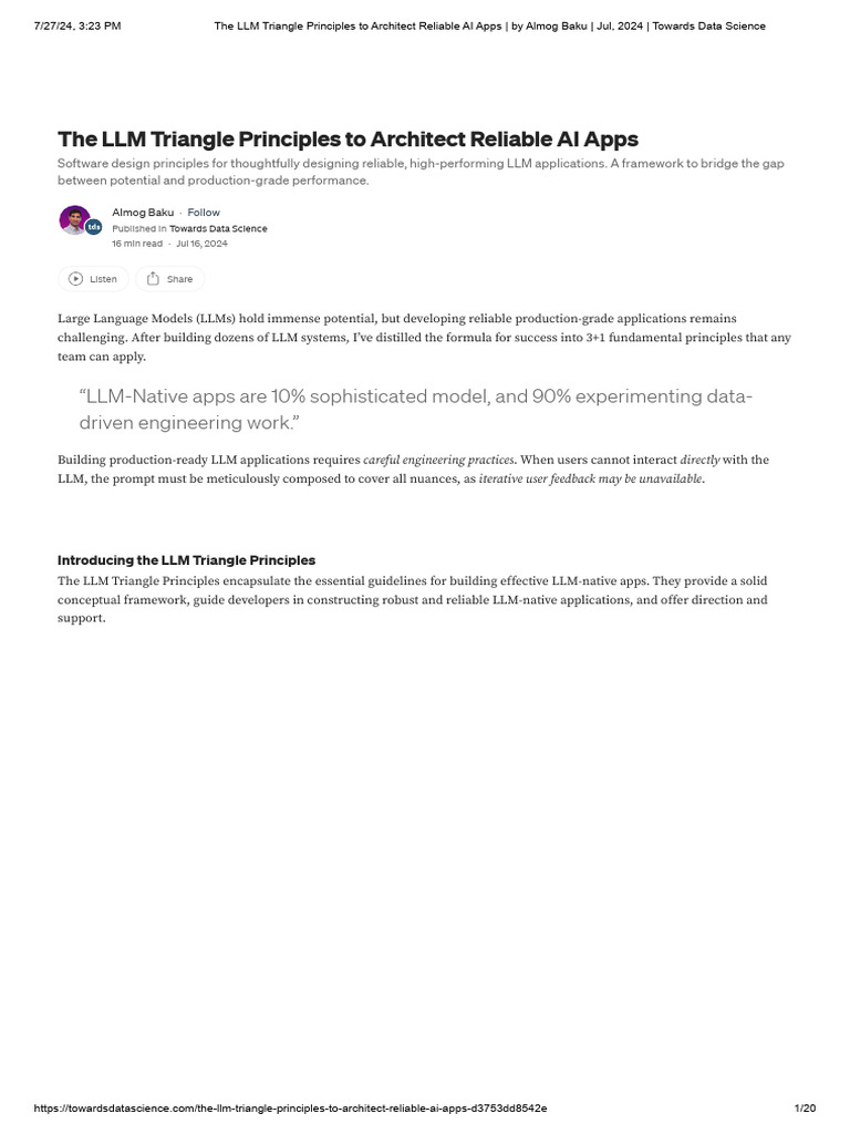 LLM Triangle: Build Reliable AI Apps | PDF | Artificial Intelligence ...
