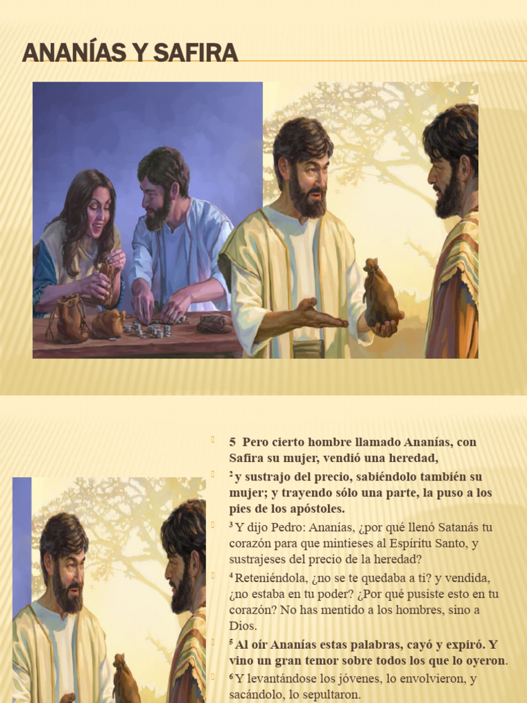 Ananías y Safira: Engaño y Consecuencias | PDF | Vida eterna ...