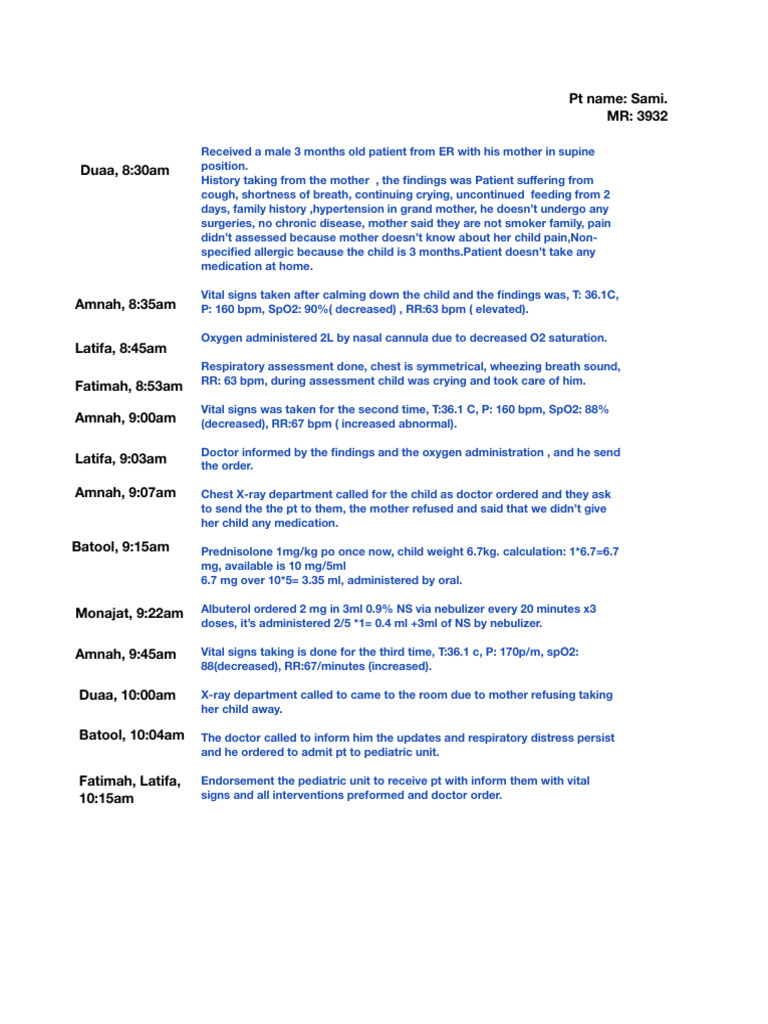 2022asthma Clinical Simulation Evaluation Form Students | PDF ...