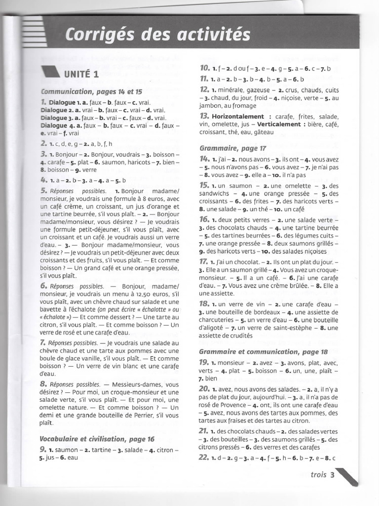 Les Corrigés Des Exercices | PDF