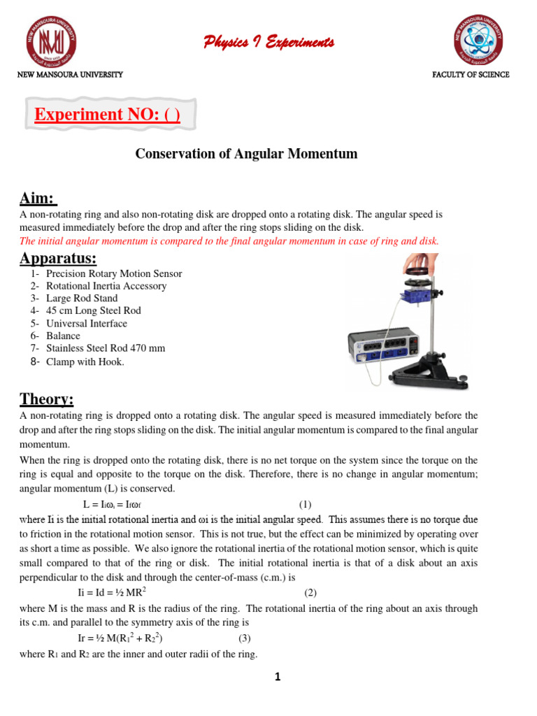 Angular Momentum Sheet | Download Free PDF | Angular Momentum | Mechanics