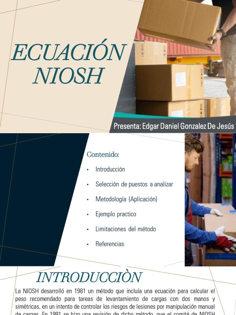 Ecuaciòn NIOSH | PDF