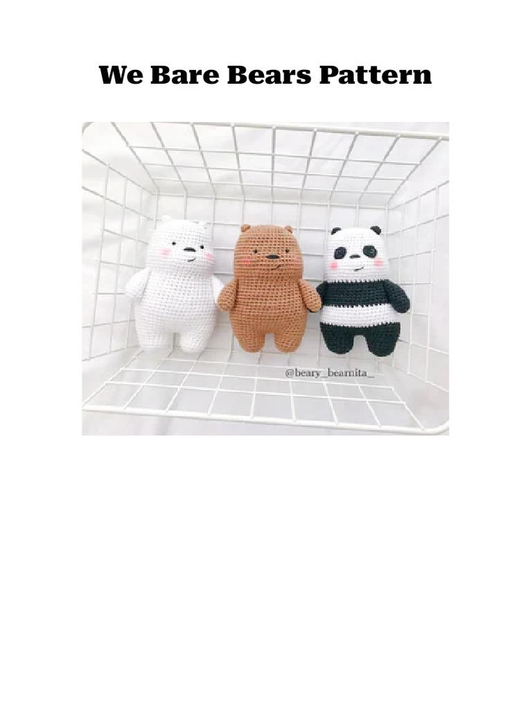 We Bare Bears Crochet Pattern Guide | PDF