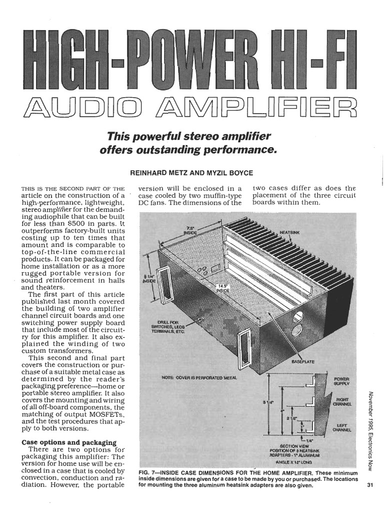 600W Power Audio Amplifier Part 2 - 1 | PDF