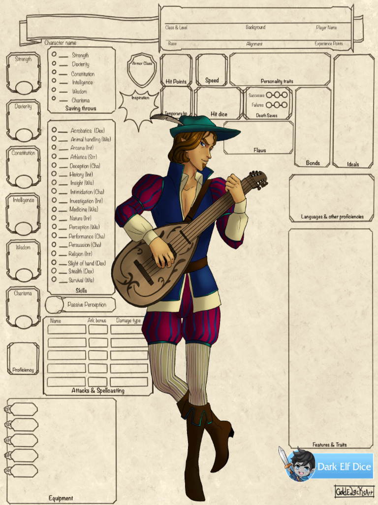 Half Elf-Bard | PDF
