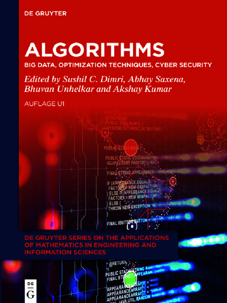 Dimri S. Algorithms. Big Data, Optimization Techniques, Cyber Security 2024 | PDF | Support ...