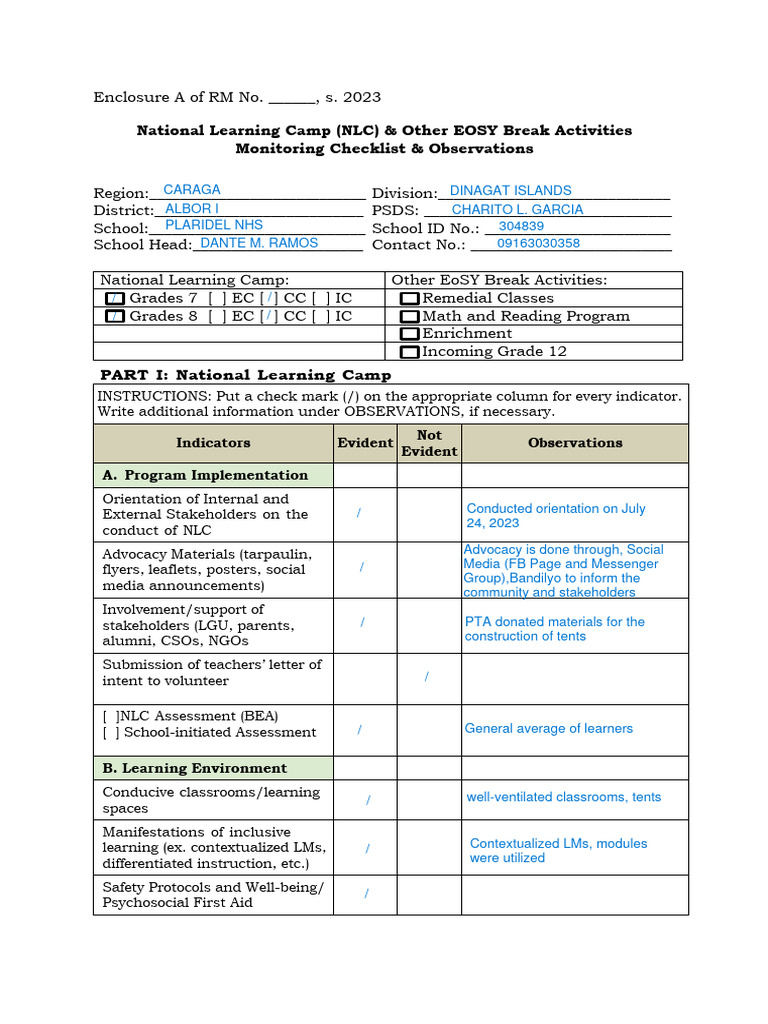 New and Simpler ME Tool For NLC | PDF | Differentiated Instruction ...