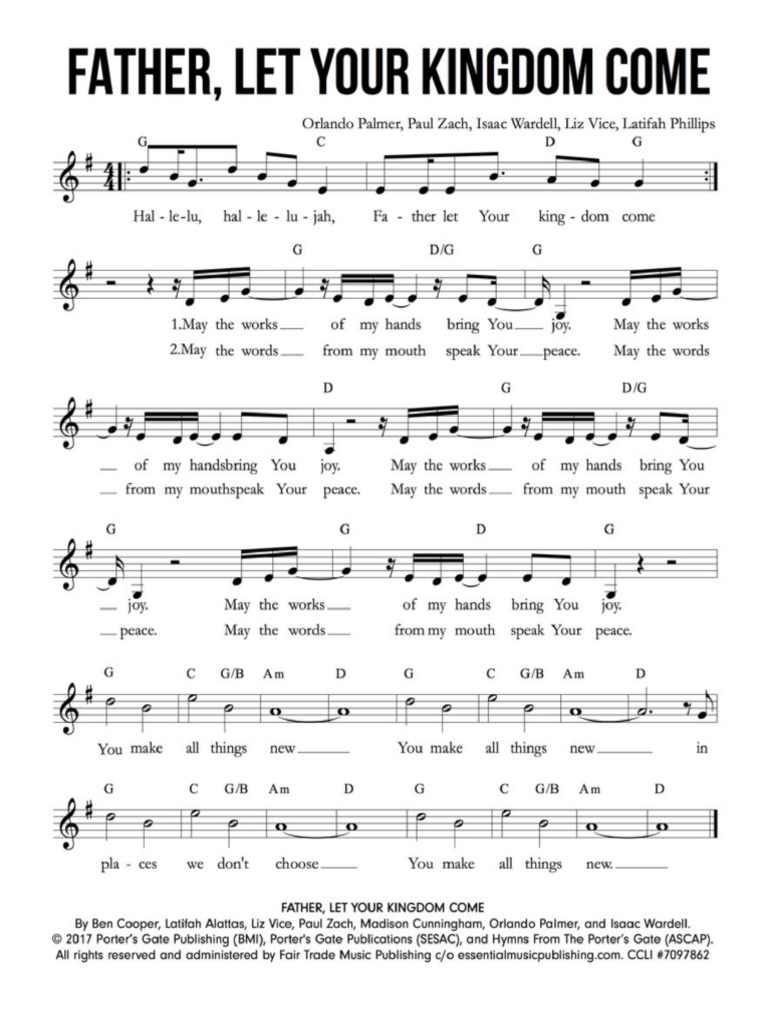 Father Let Your Kingdom Come | PDF