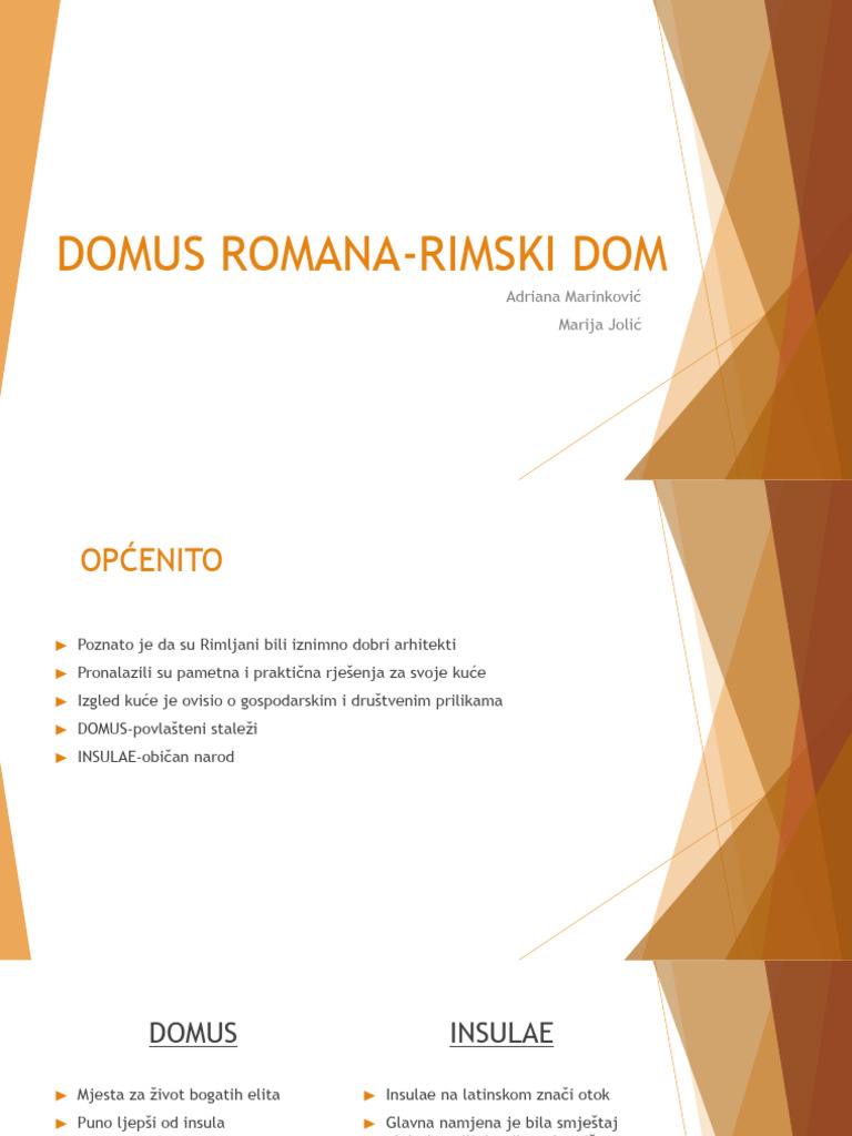 DOMUS ROMANA-RIMSKI DOM | PDF