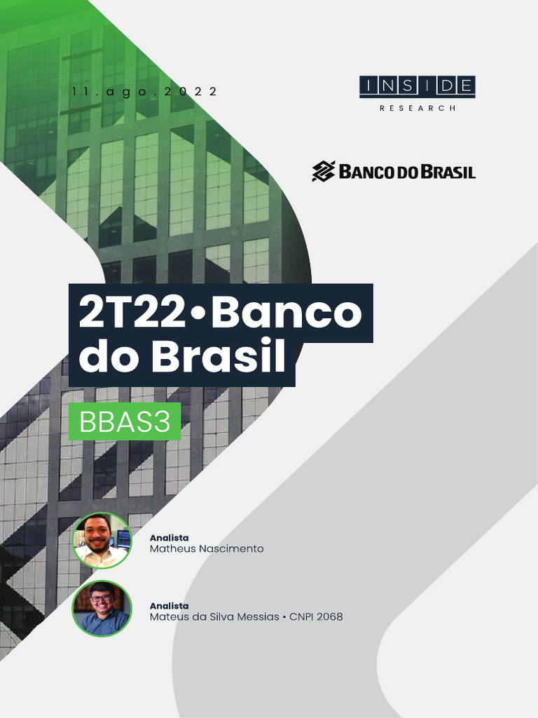 Análise de Resultados 2T22 - Banco Do Brasil (BBAS3) - 11.08.2022 | PDF